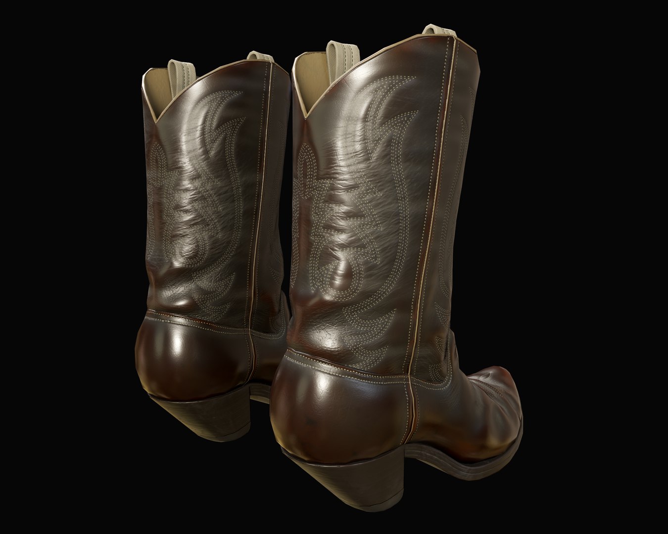 3D Cowboy Boots - TurboSquid 2123390