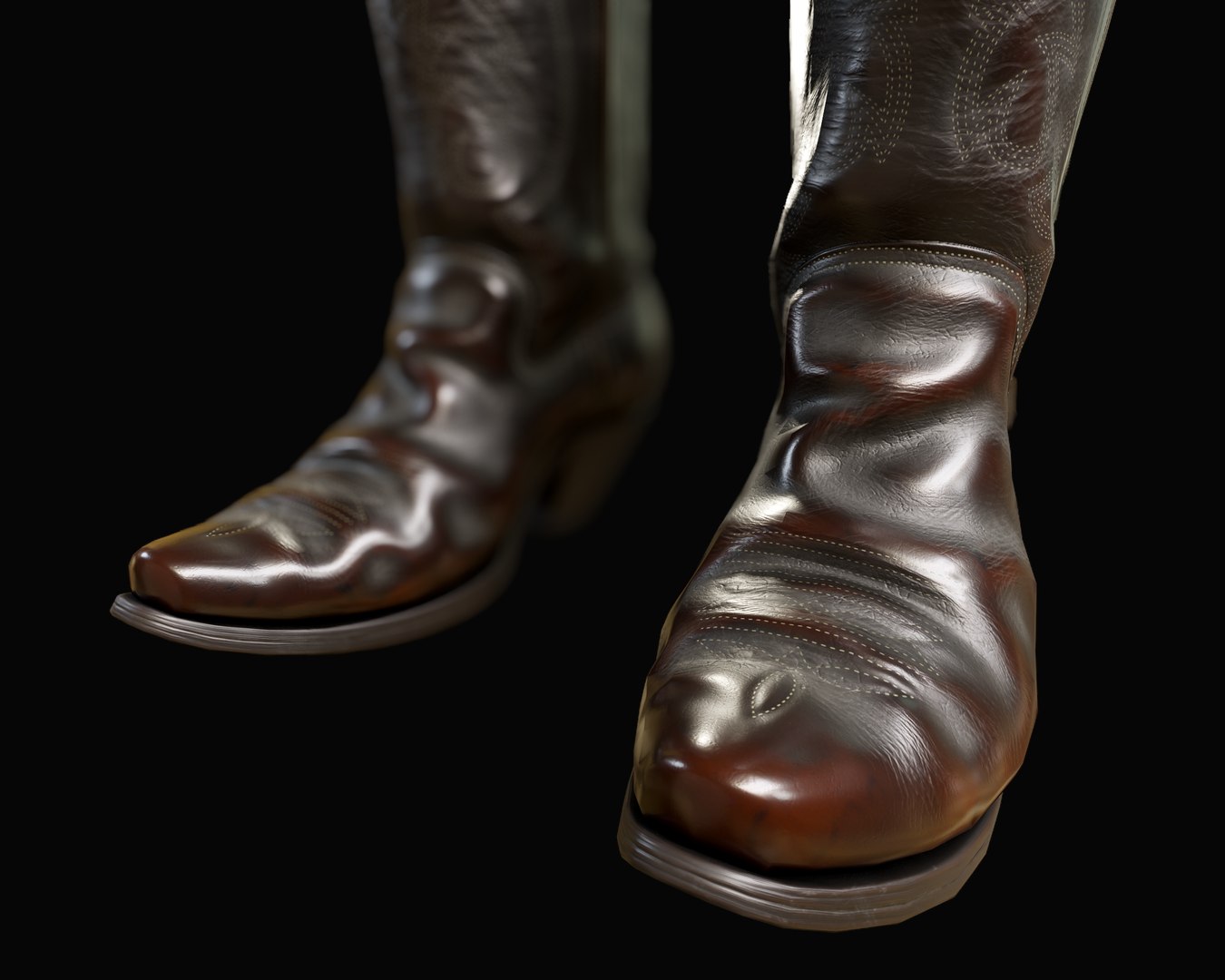 3D Cowboy Boots - TurboSquid 2123390