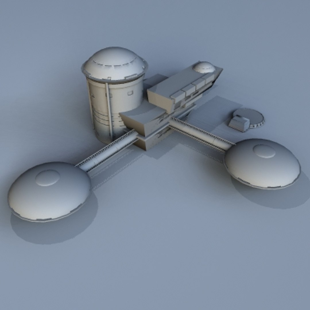 Moon Base Station 3d 3ds