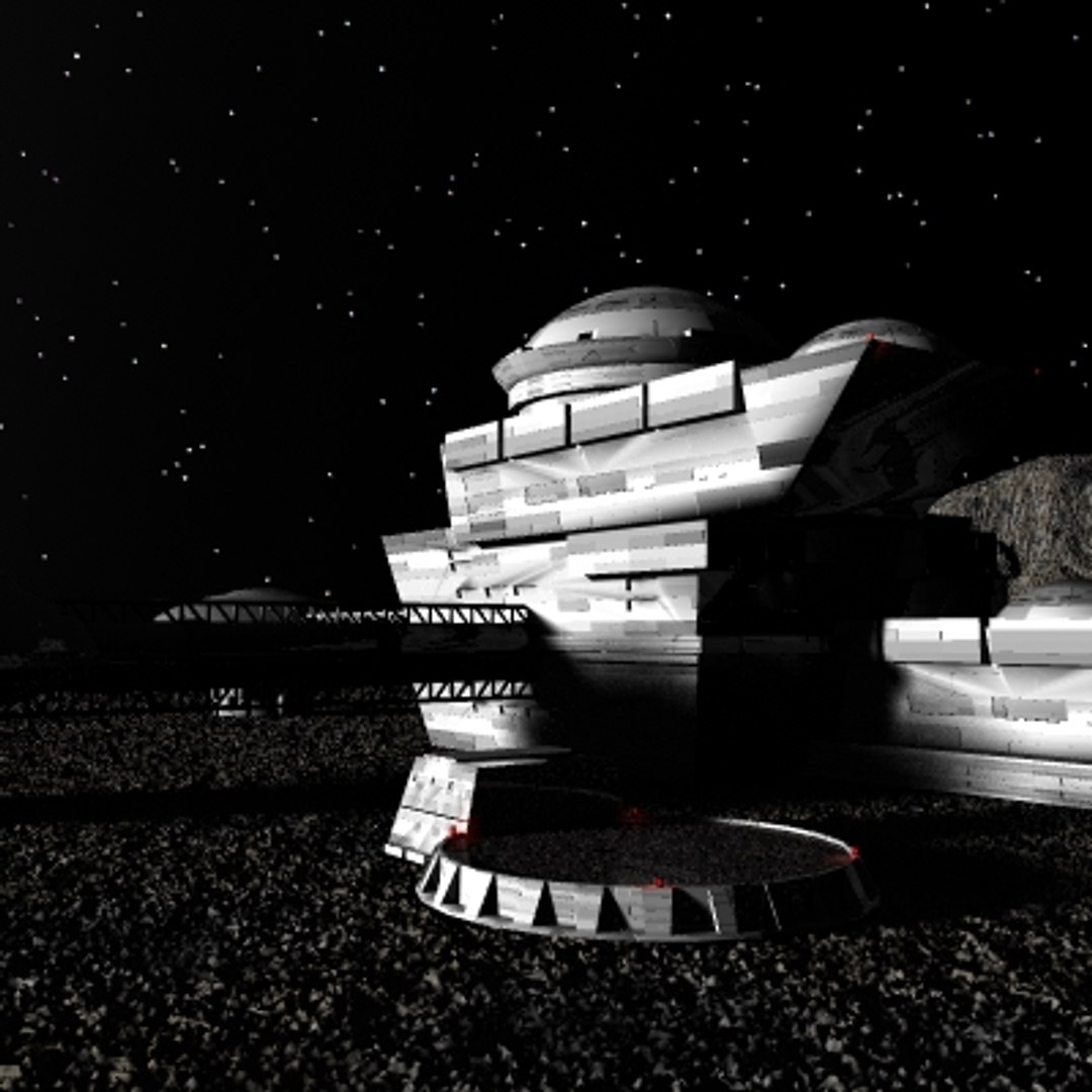 Moon Base Station 3d 3ds