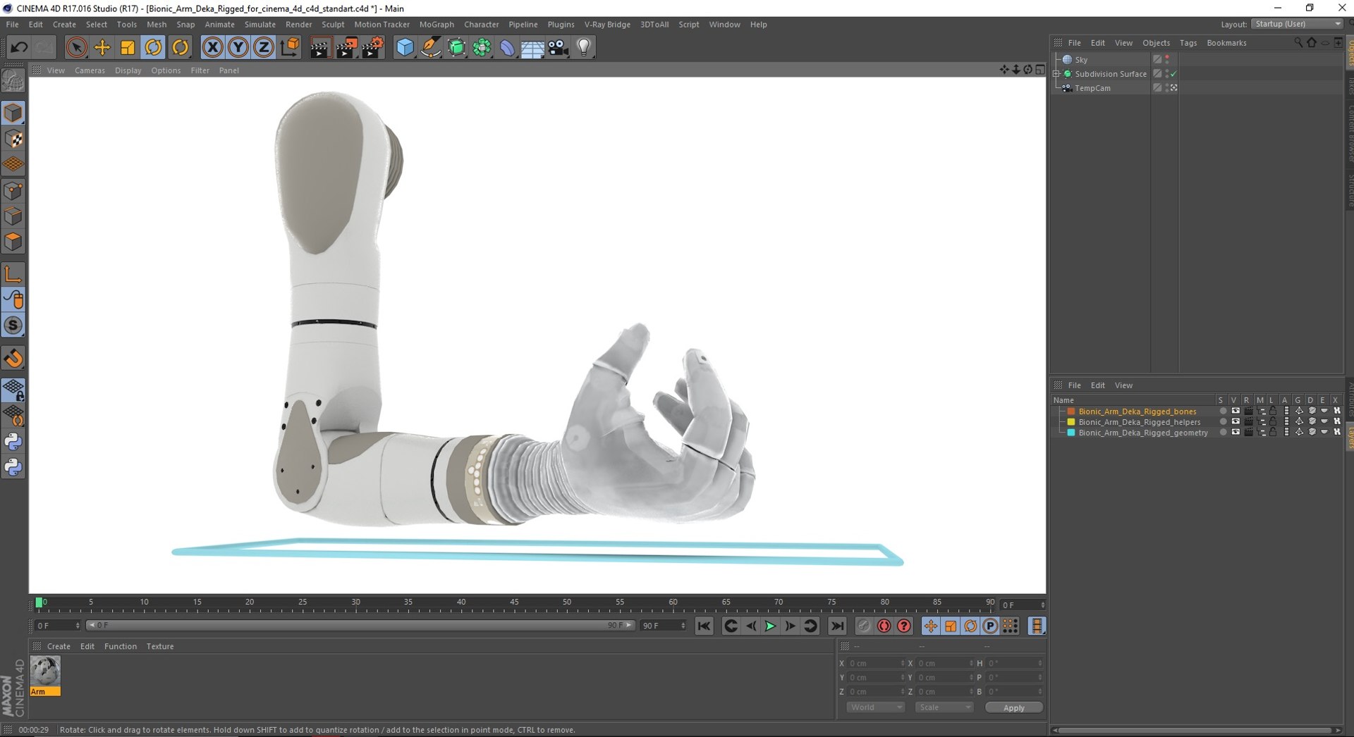 3D Bionic Arm Deka Rigged for Cinema 4D model - TurboSquid 2082978