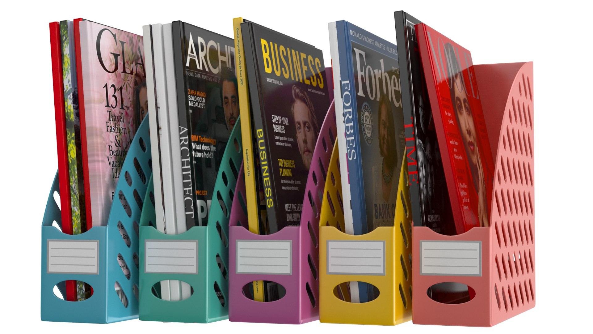 Detailed Magazine Holder And Newspapers 3D Model - TurboSquid 2132572