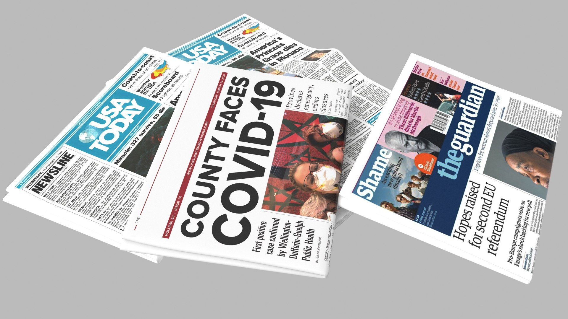 Detailed Magazine Holder And Newspapers 3D Model - TurboSquid 2132572