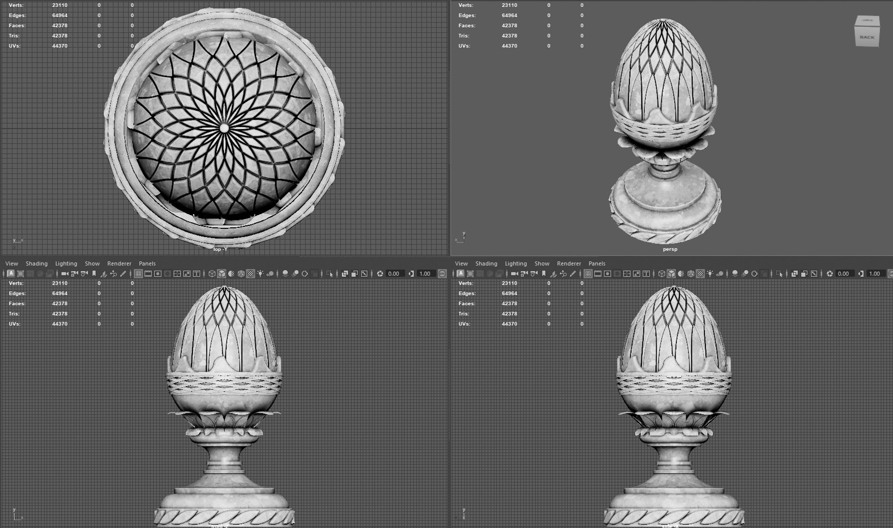 Pineapple Finial 3D Model - TurboSquid 2390726