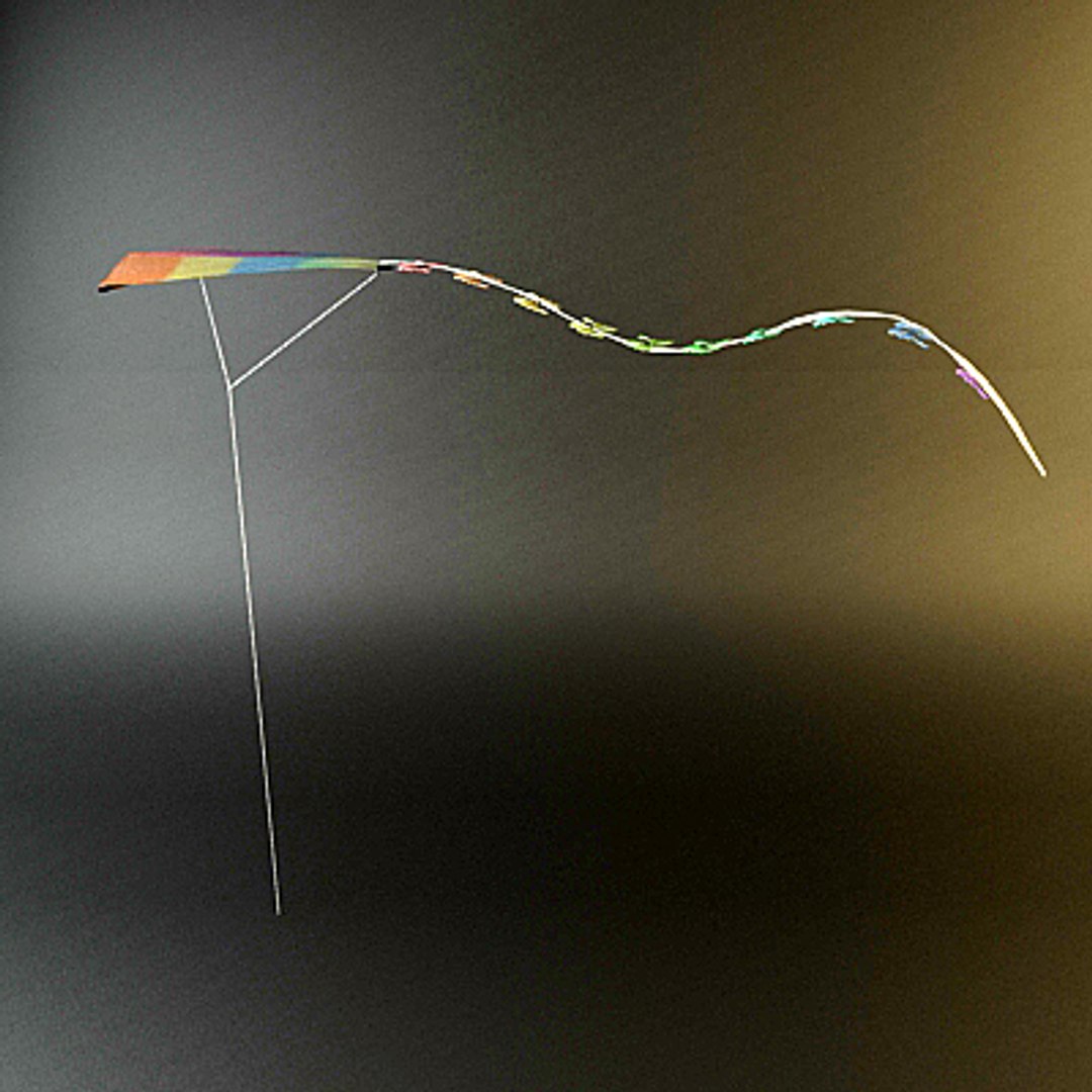 Kite Rigged 3d Model