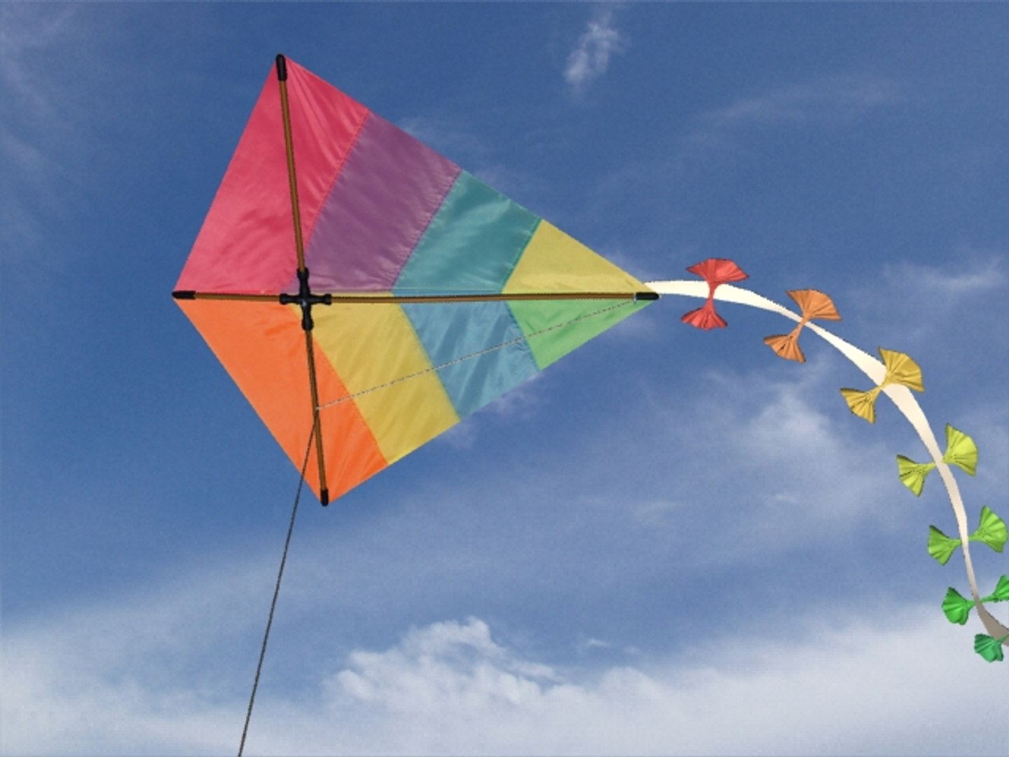 Kite Rigged 3d Model