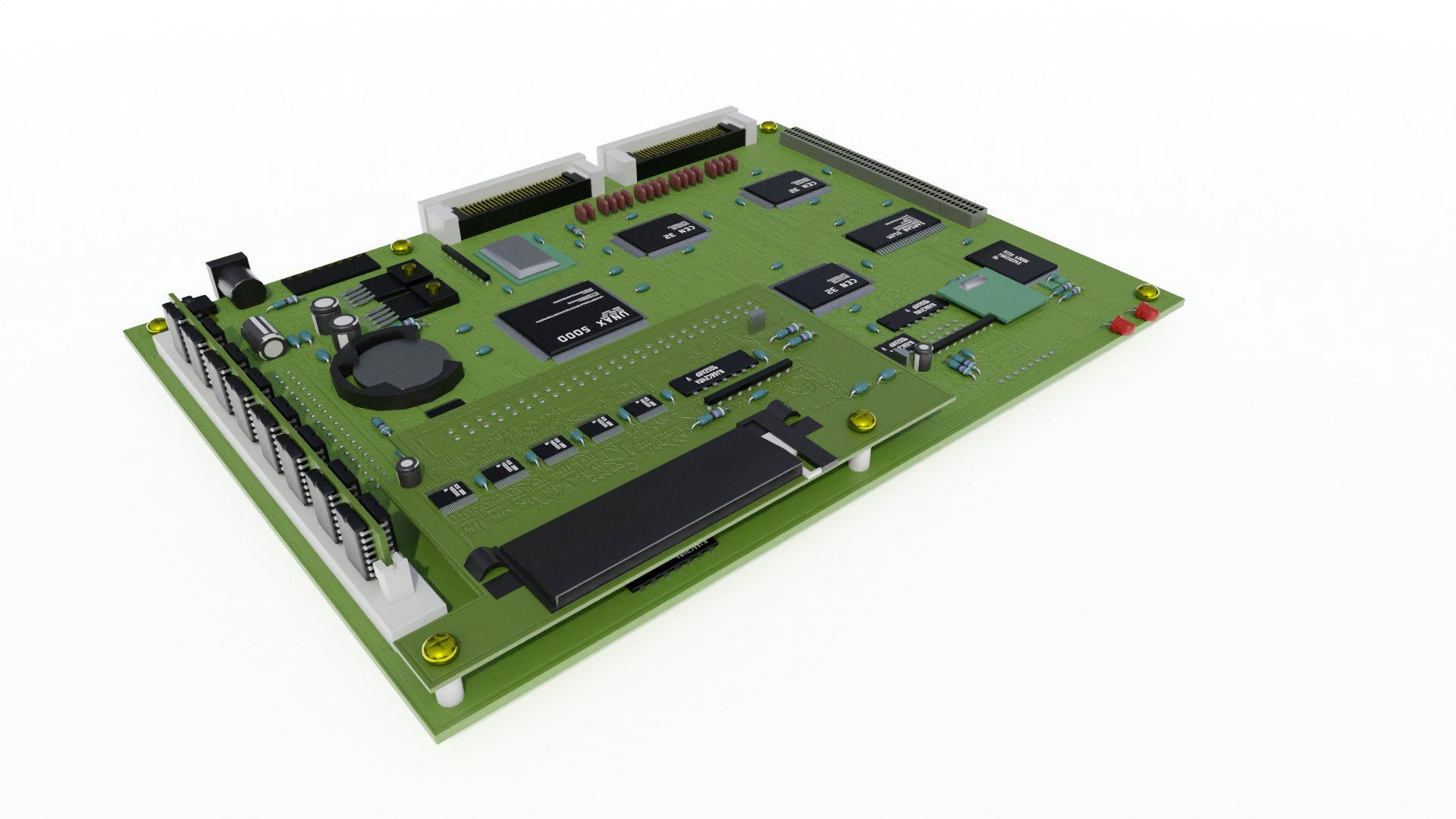 3d 3ds Electronic Circuit Board