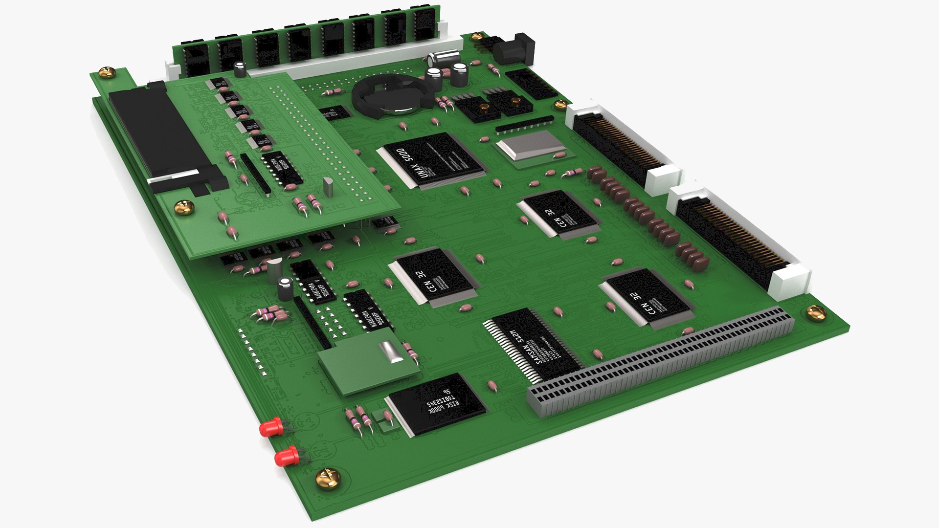 3d 3ds Electronic Circuit Board