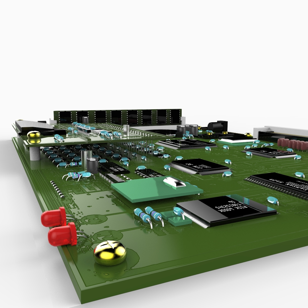 3d 3ds electronic circuit board