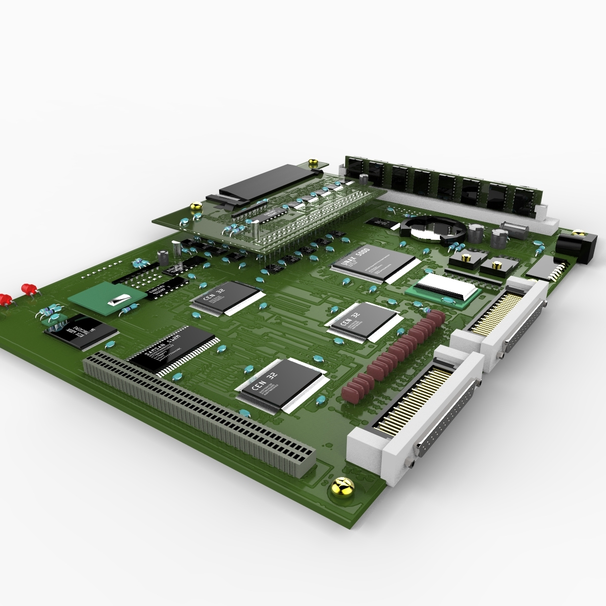 3d 3ds electronic circuit board