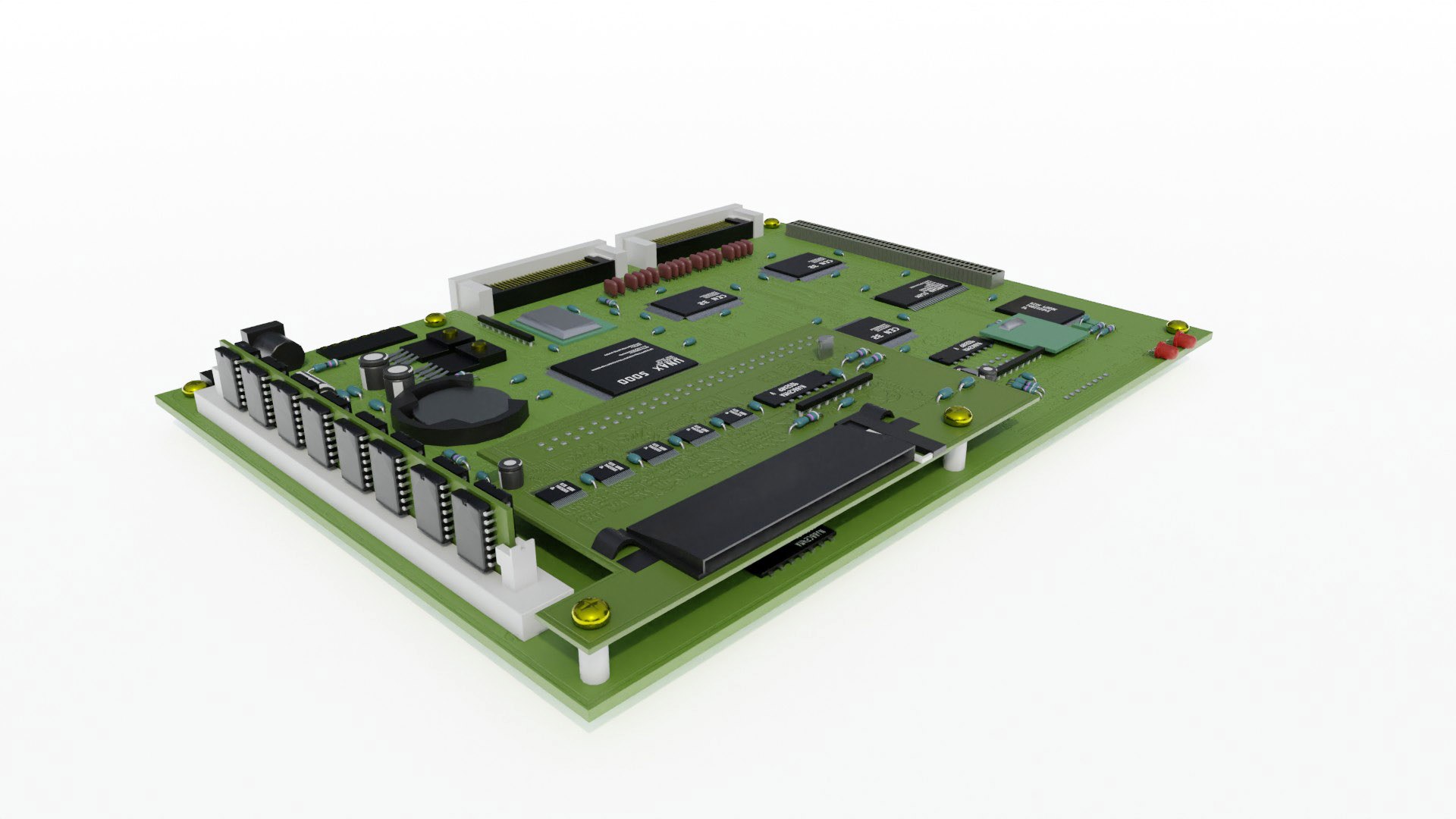 3d 3ds Electronic Circuit Board