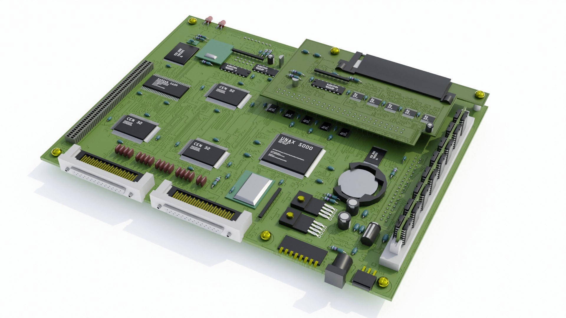 3d 3ds Electronic Circuit Board