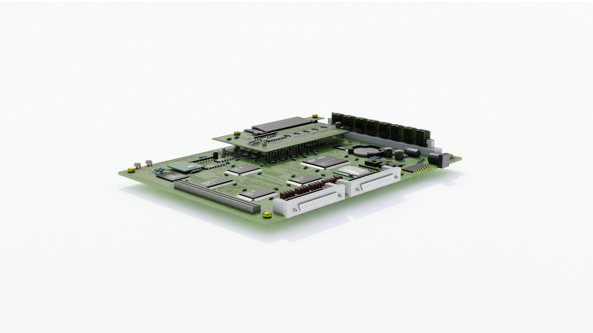 3d 3ds Electronic Circuit Board