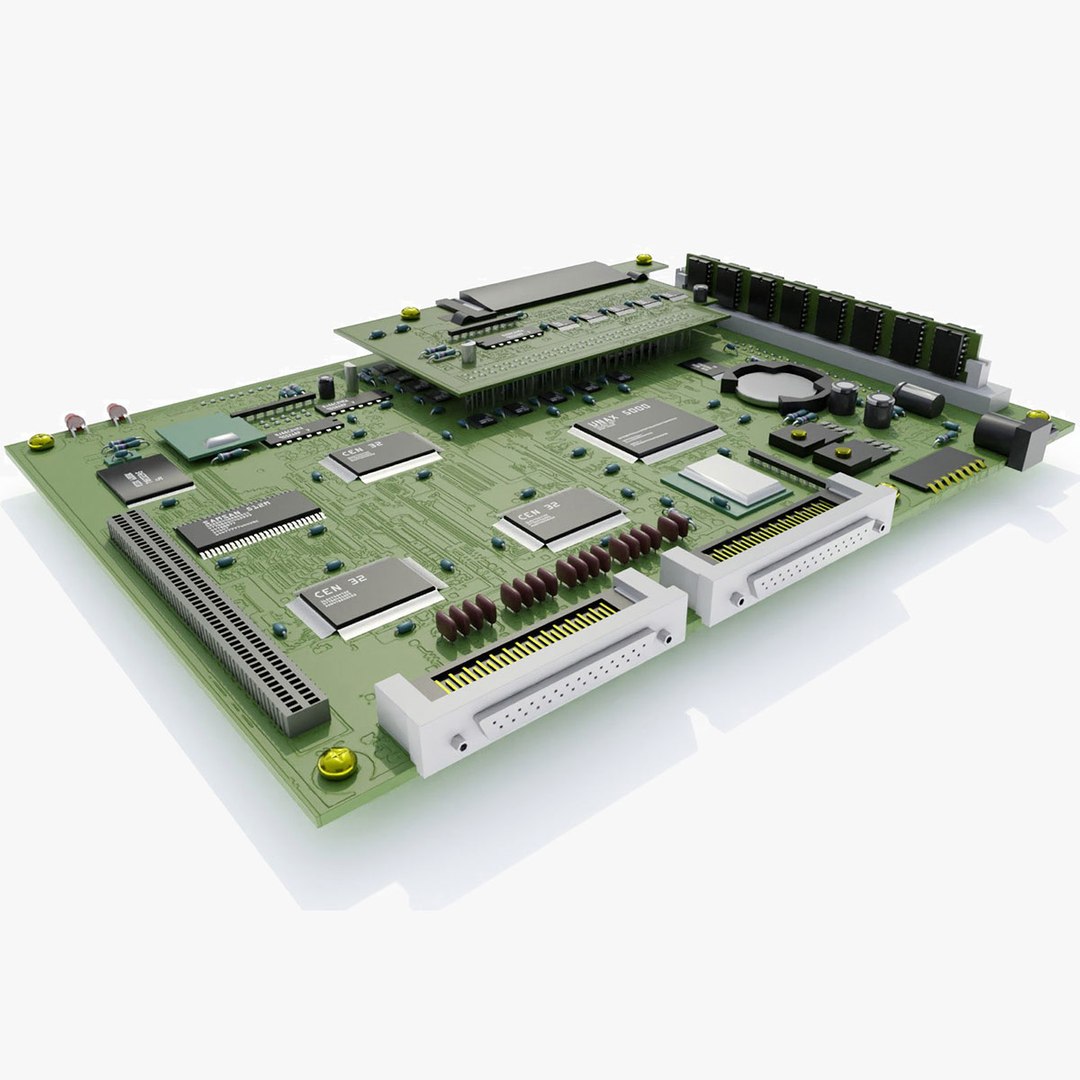 3d 3ds Electronic Circuit Board