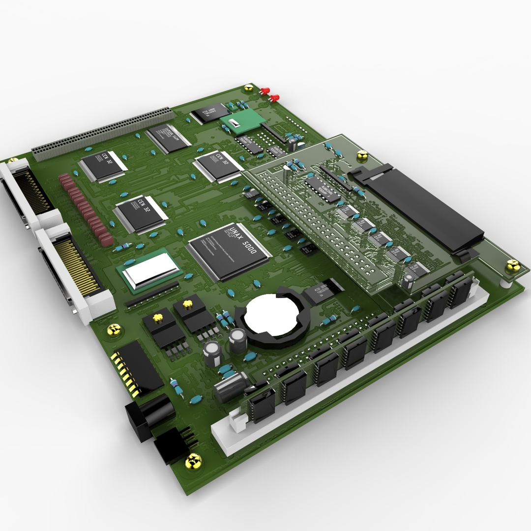 3d 3ds electronic circuit board