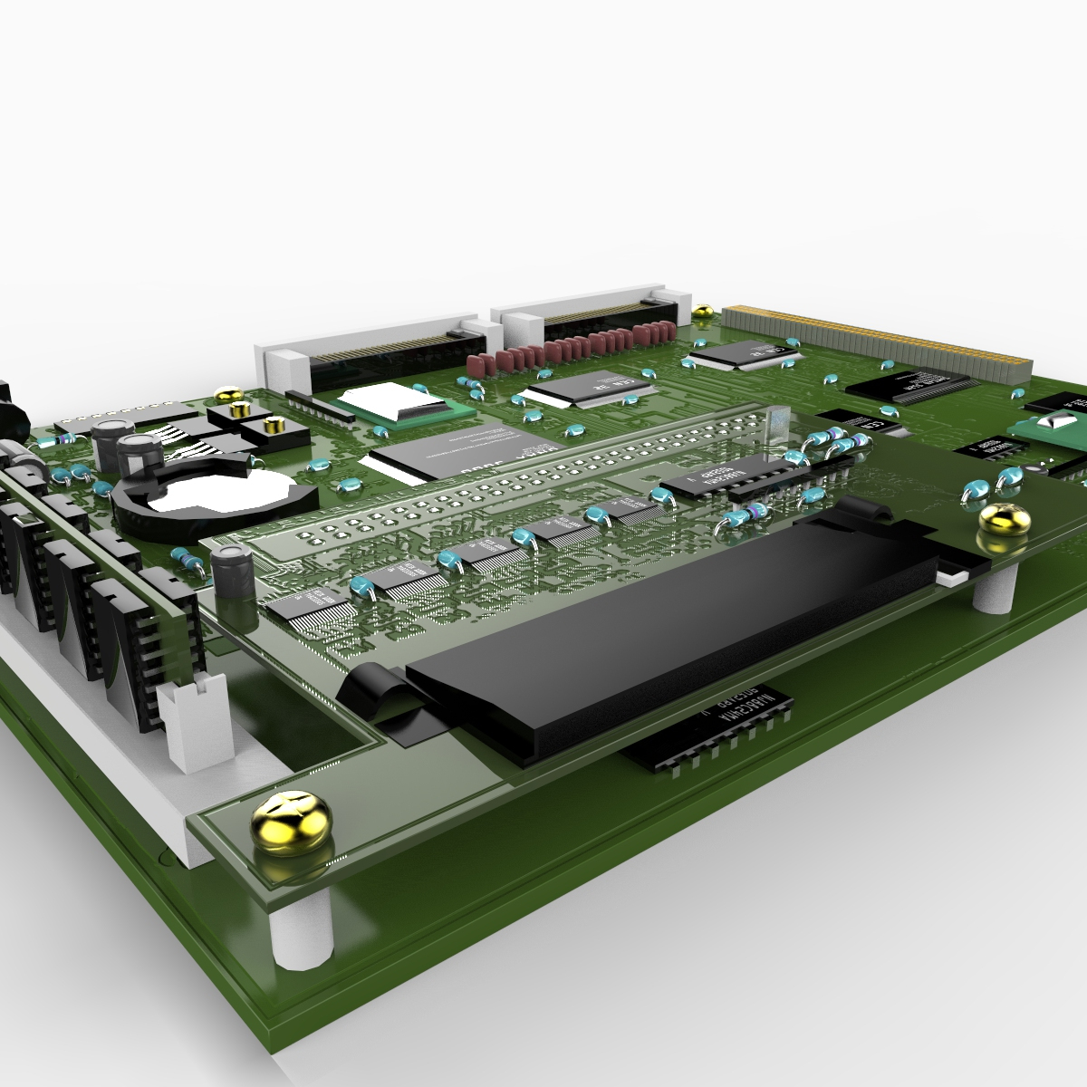 3d 3ds electronic circuit board