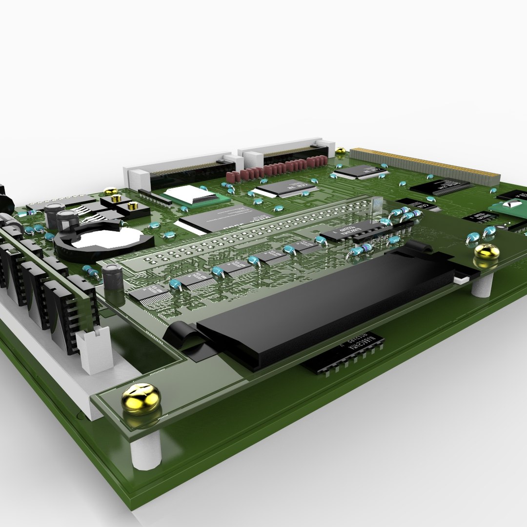 3d 3ds Electronic Circuit Board