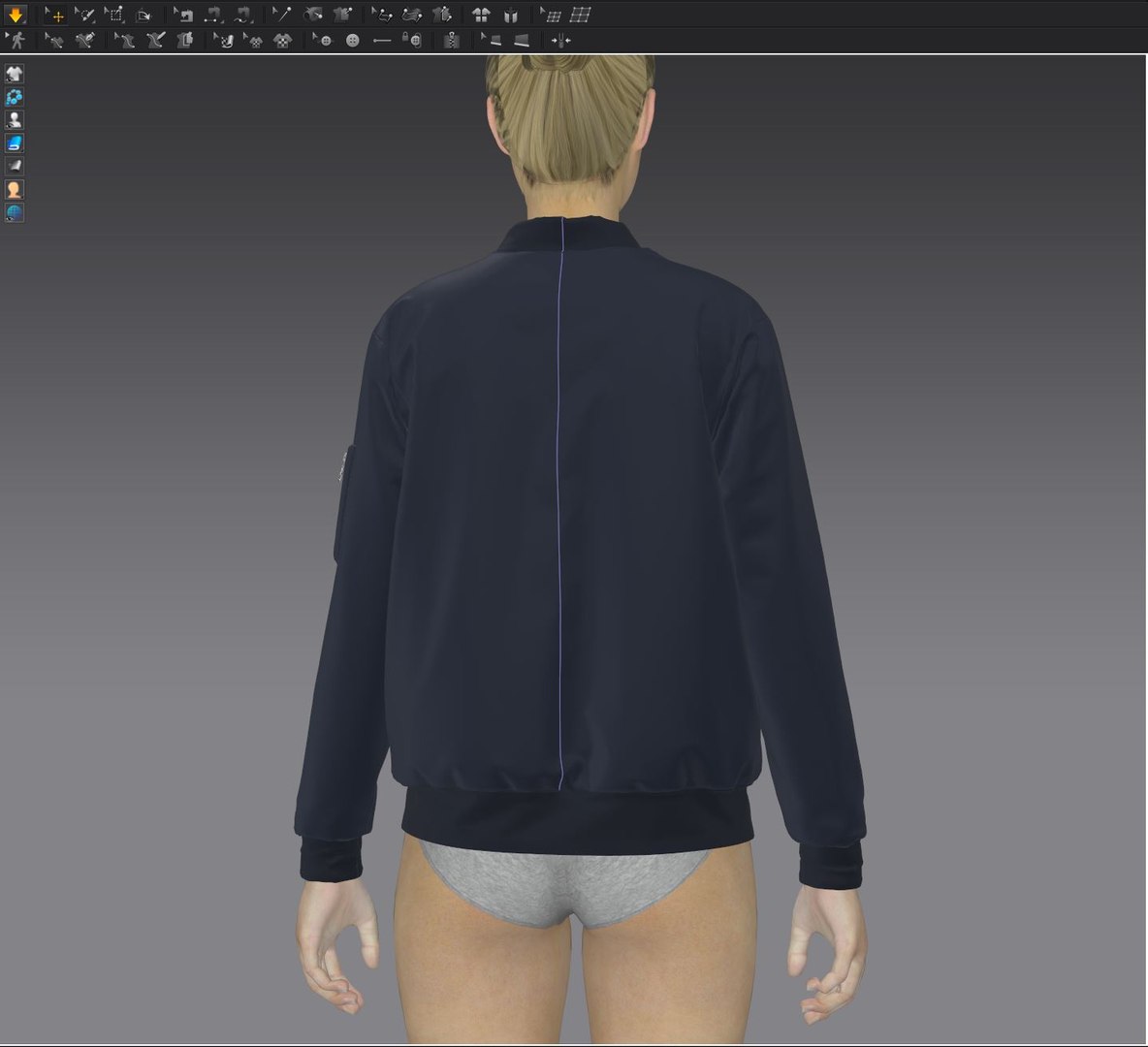 3D Hix Mountain Bomber Jacket Model - TurboSquid 1515226