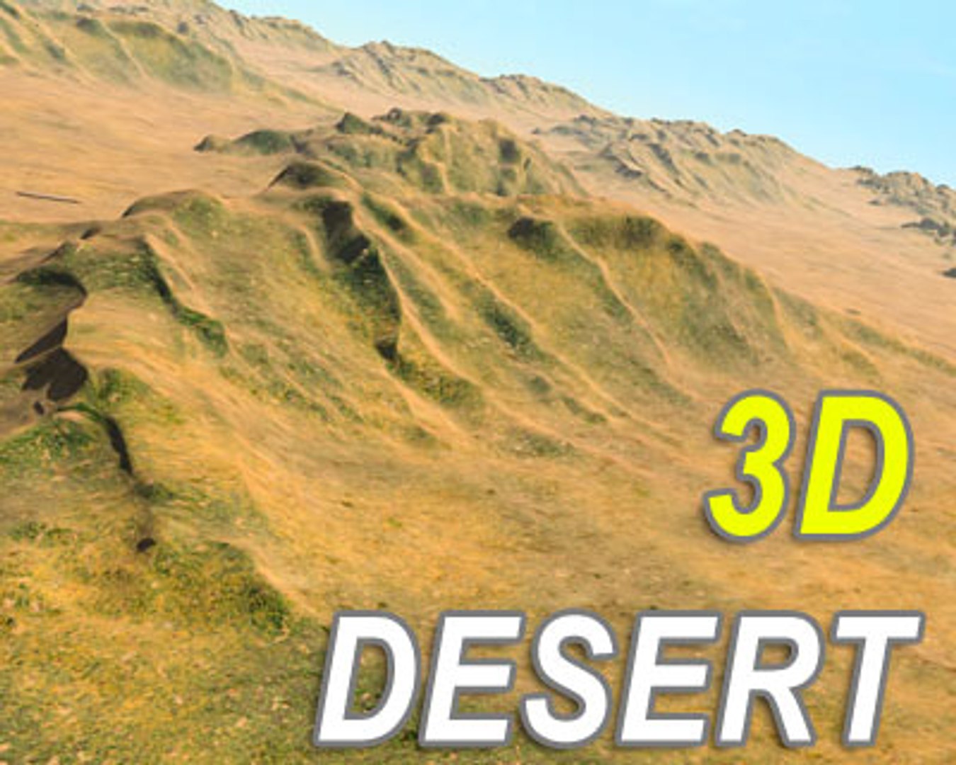 Scene Desert Terrain Landscapes 3d Model