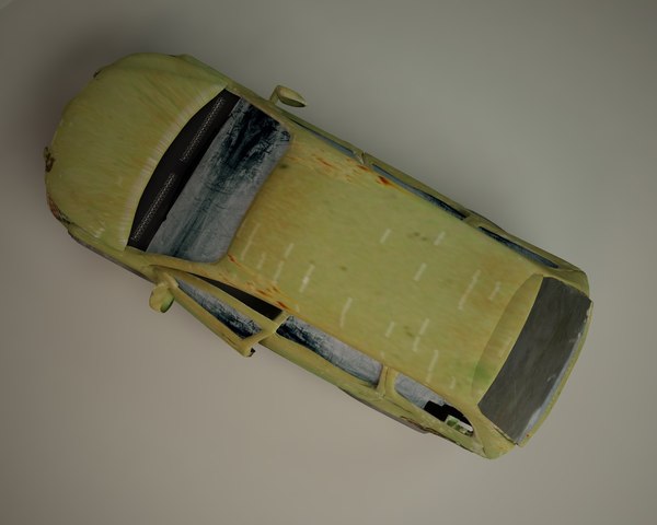 destroyed car c4d