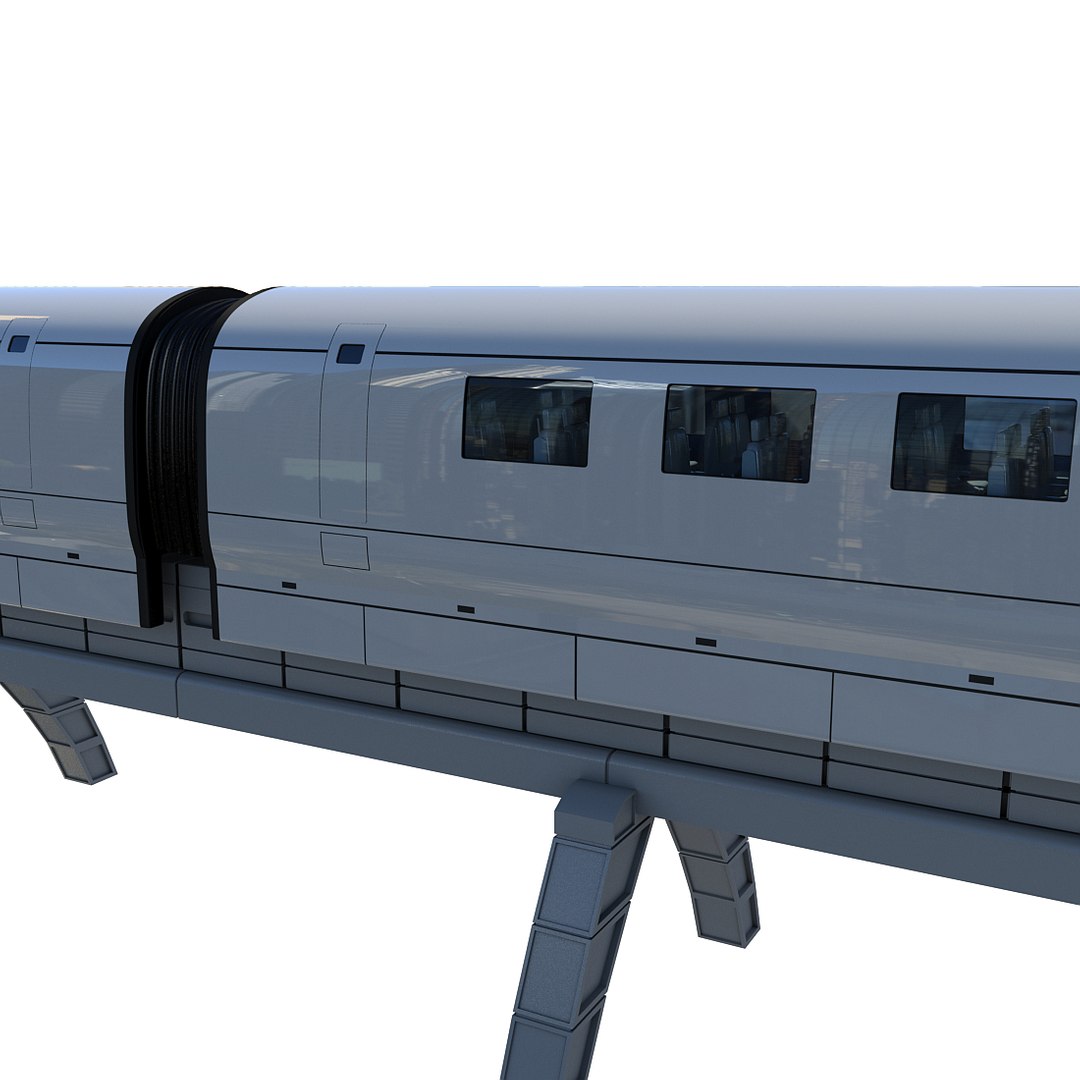Futuristic Train 3d Model