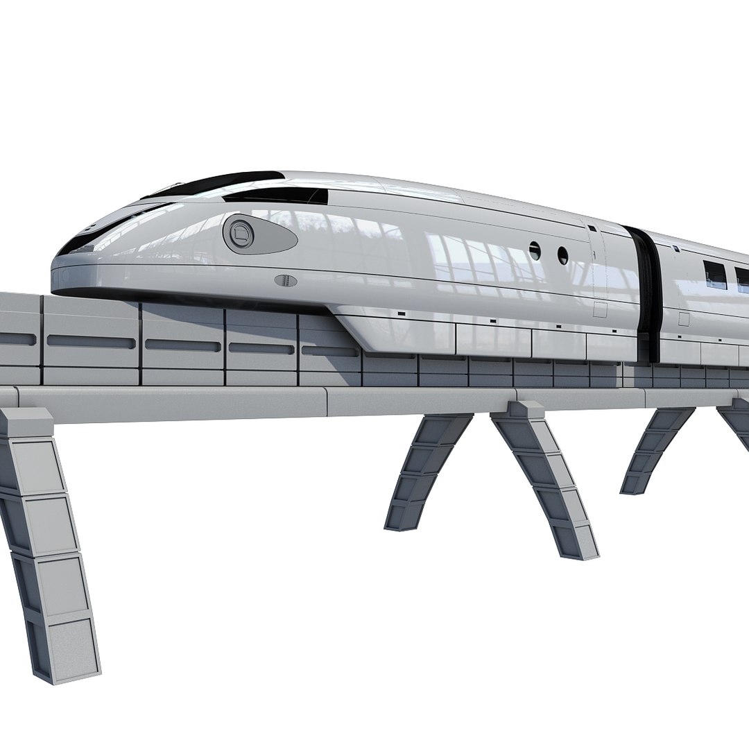 Futuristic Train 3d Model