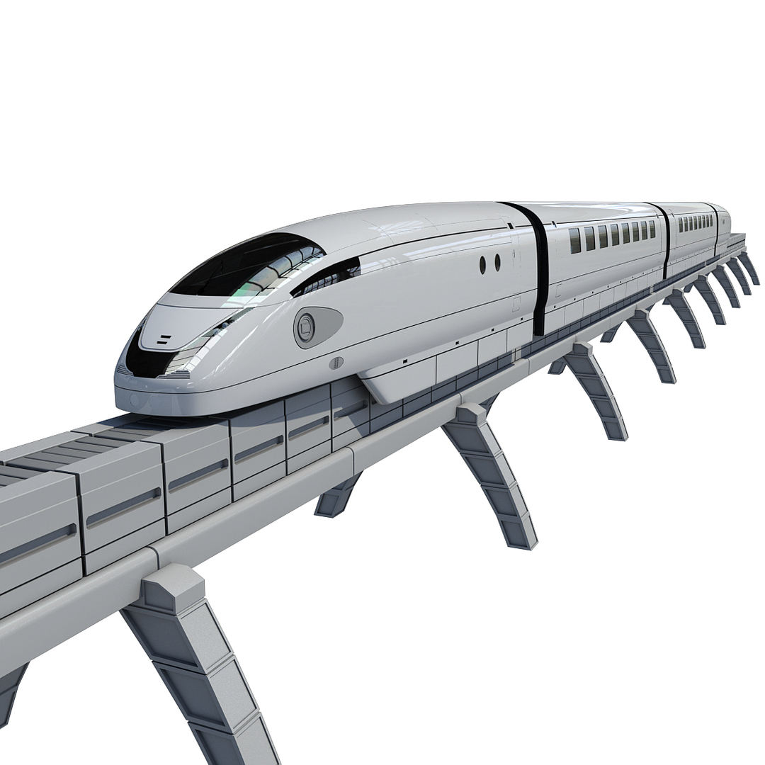 Trem eletromagnético moderno Modelo 3D - TurboSquid 1047427