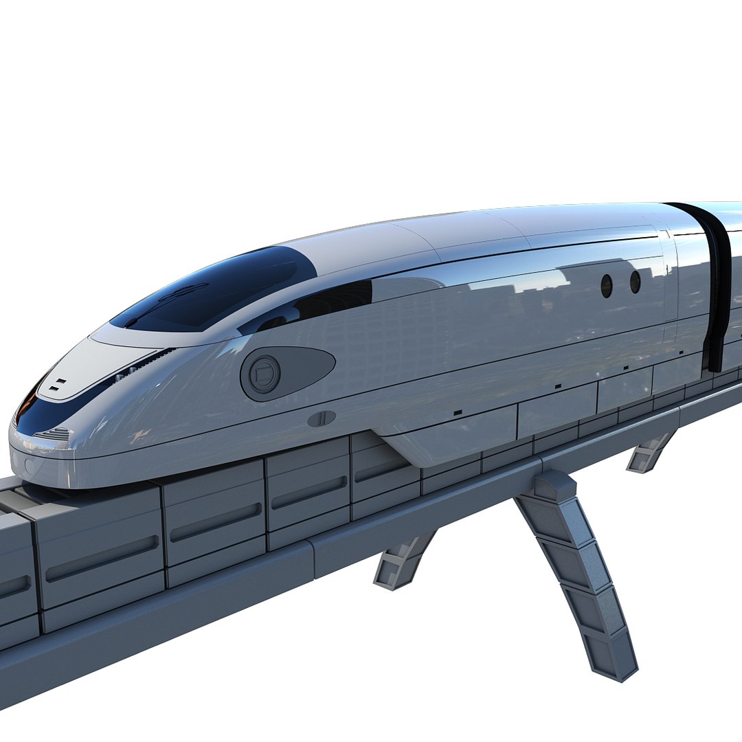 Futuristic Train 3d Model