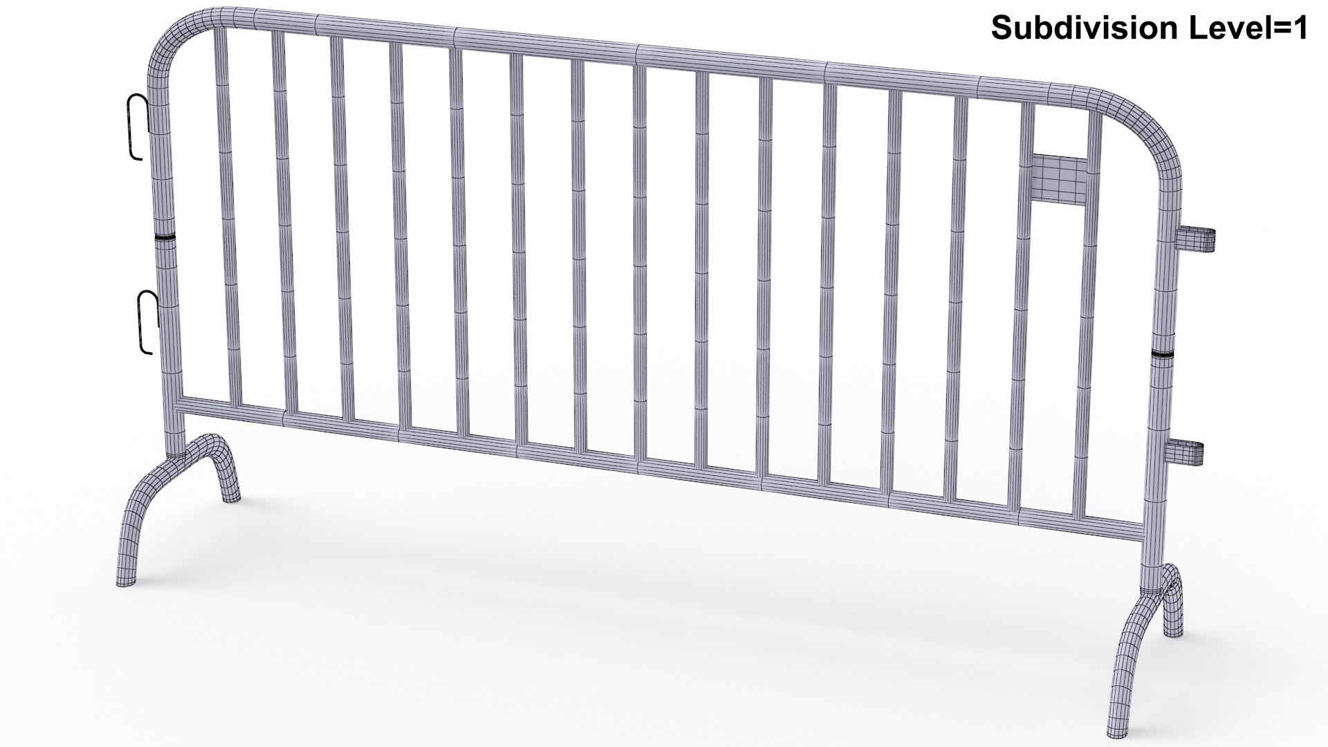 Crowd Barrier 3D Model - TurboSquid 2070043