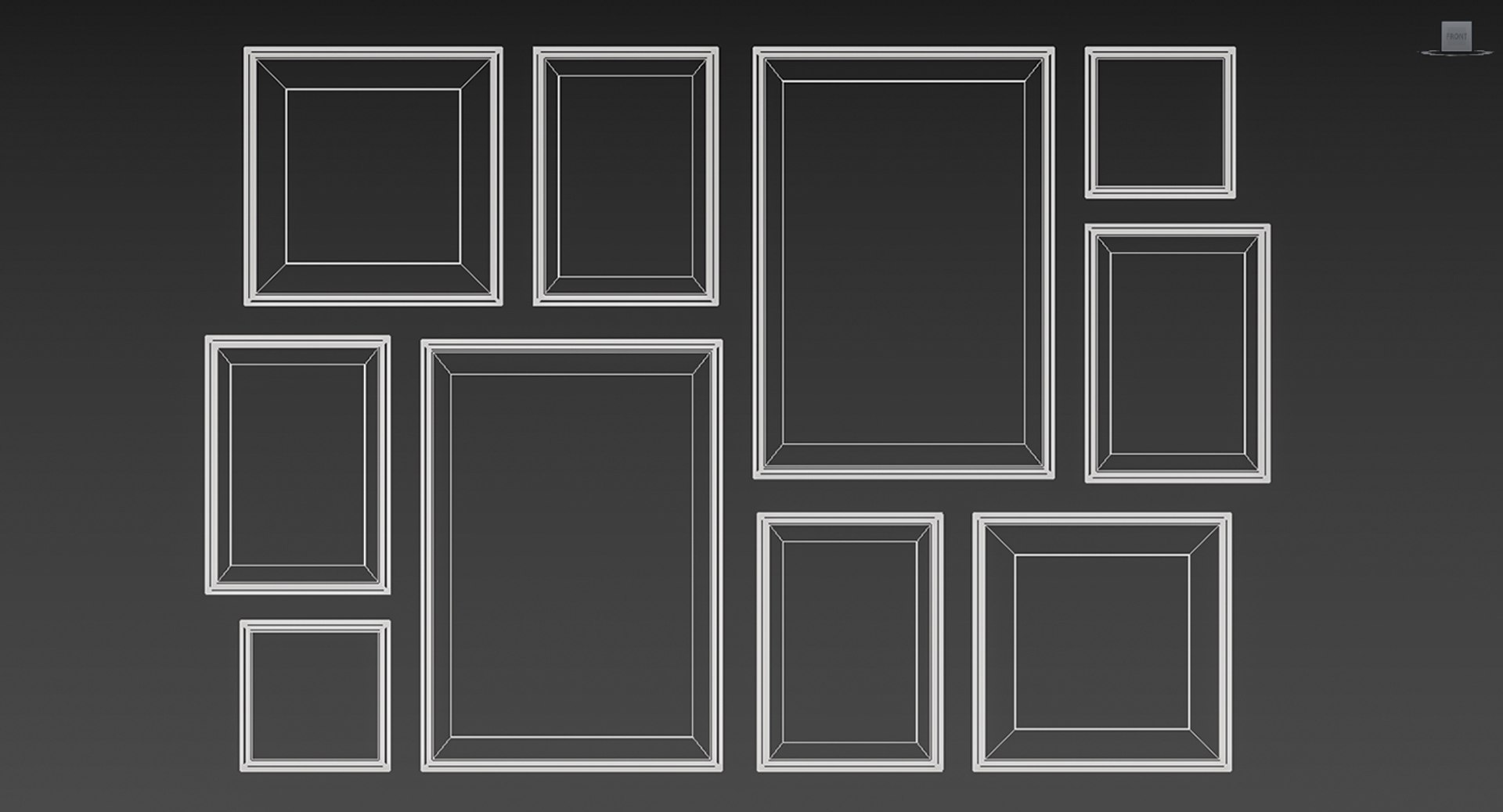 3D Picture Frames Set-376 Model - TurboSquid 1960691