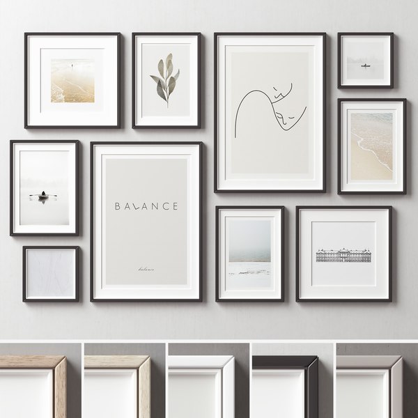 3D Picture Frames Set-376 model - TurboSquid 1960691