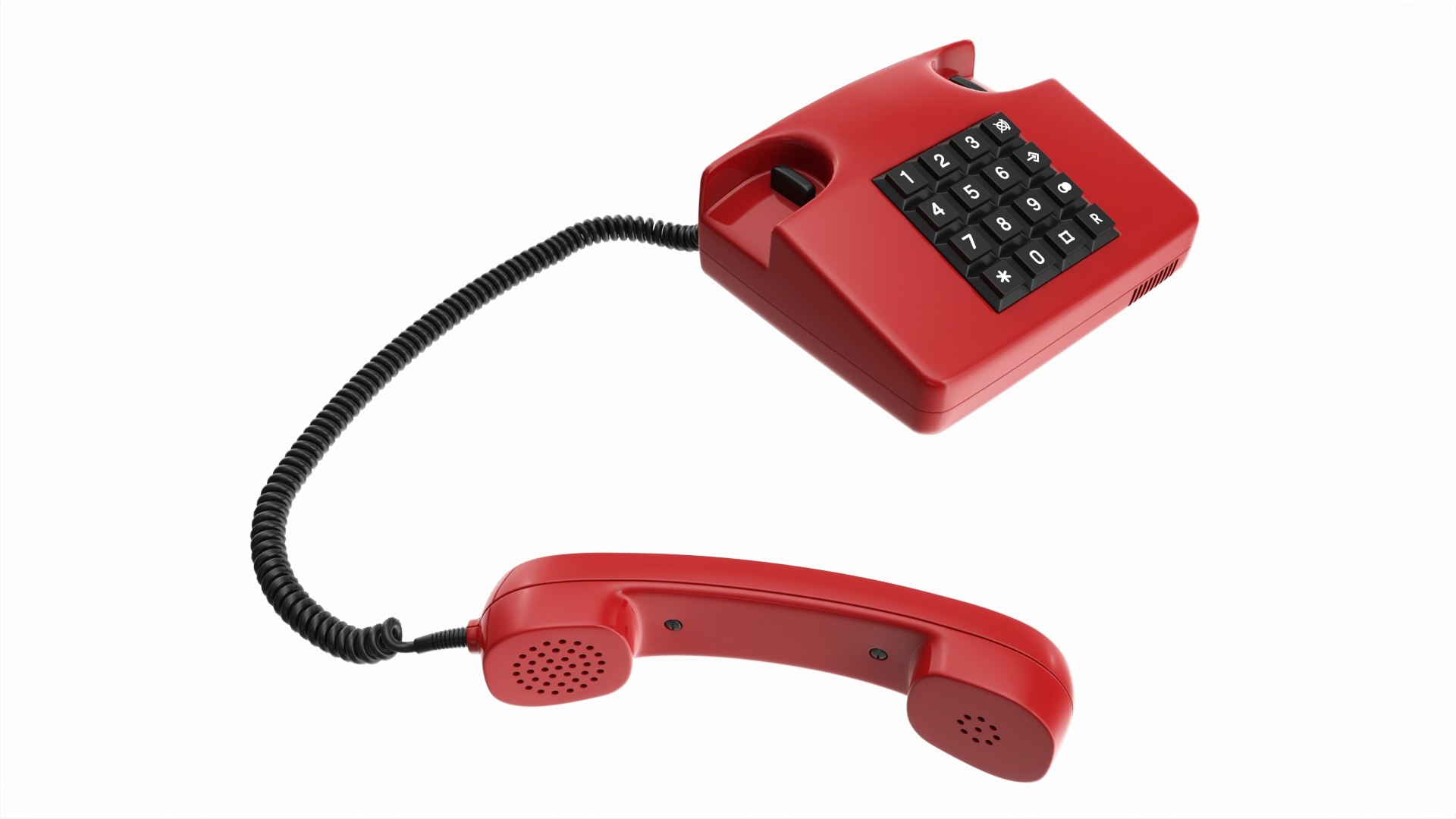 Table Touch-tone Telephone With Off-hook Handset 3D Model - TurboSquid ...
