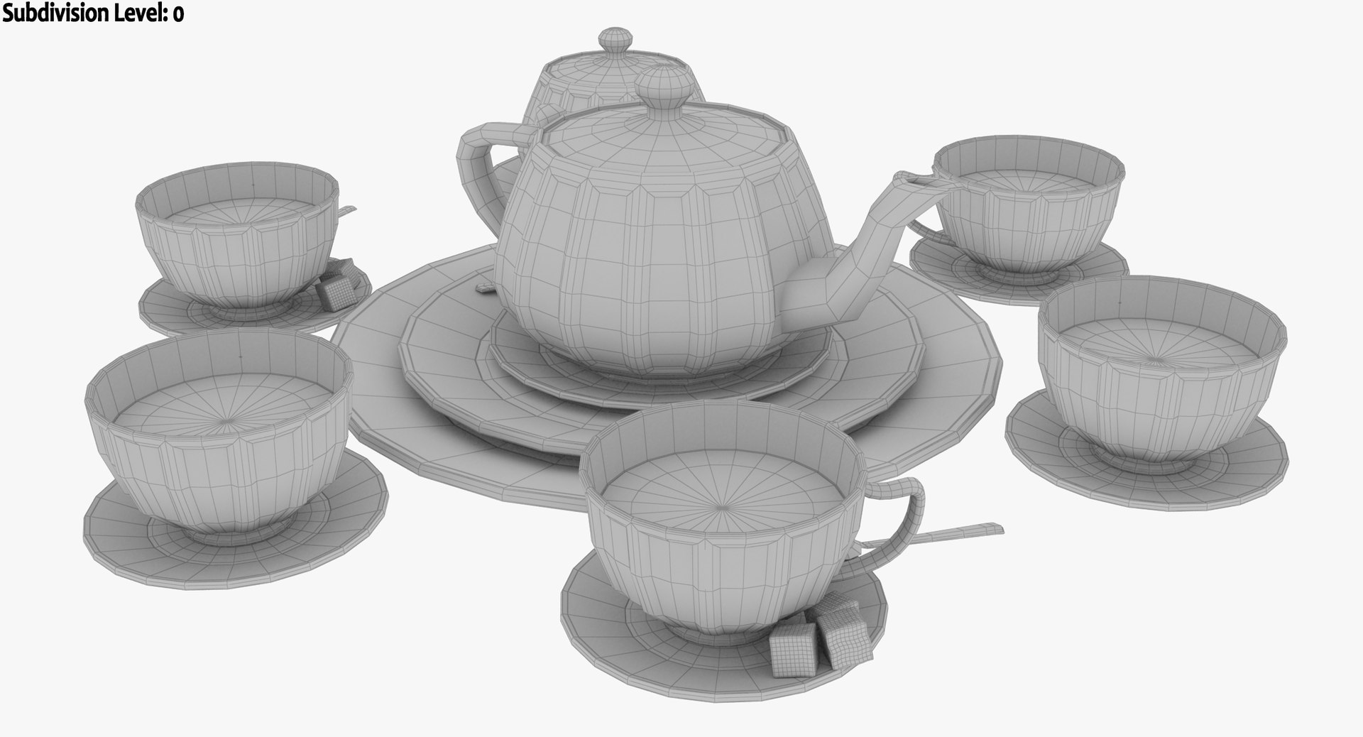 3d tea set