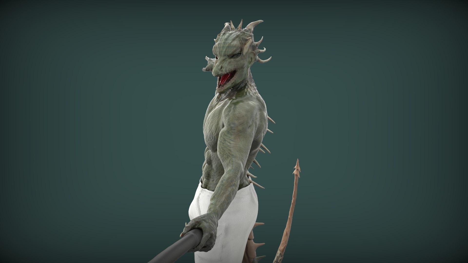 human lizard 3d model