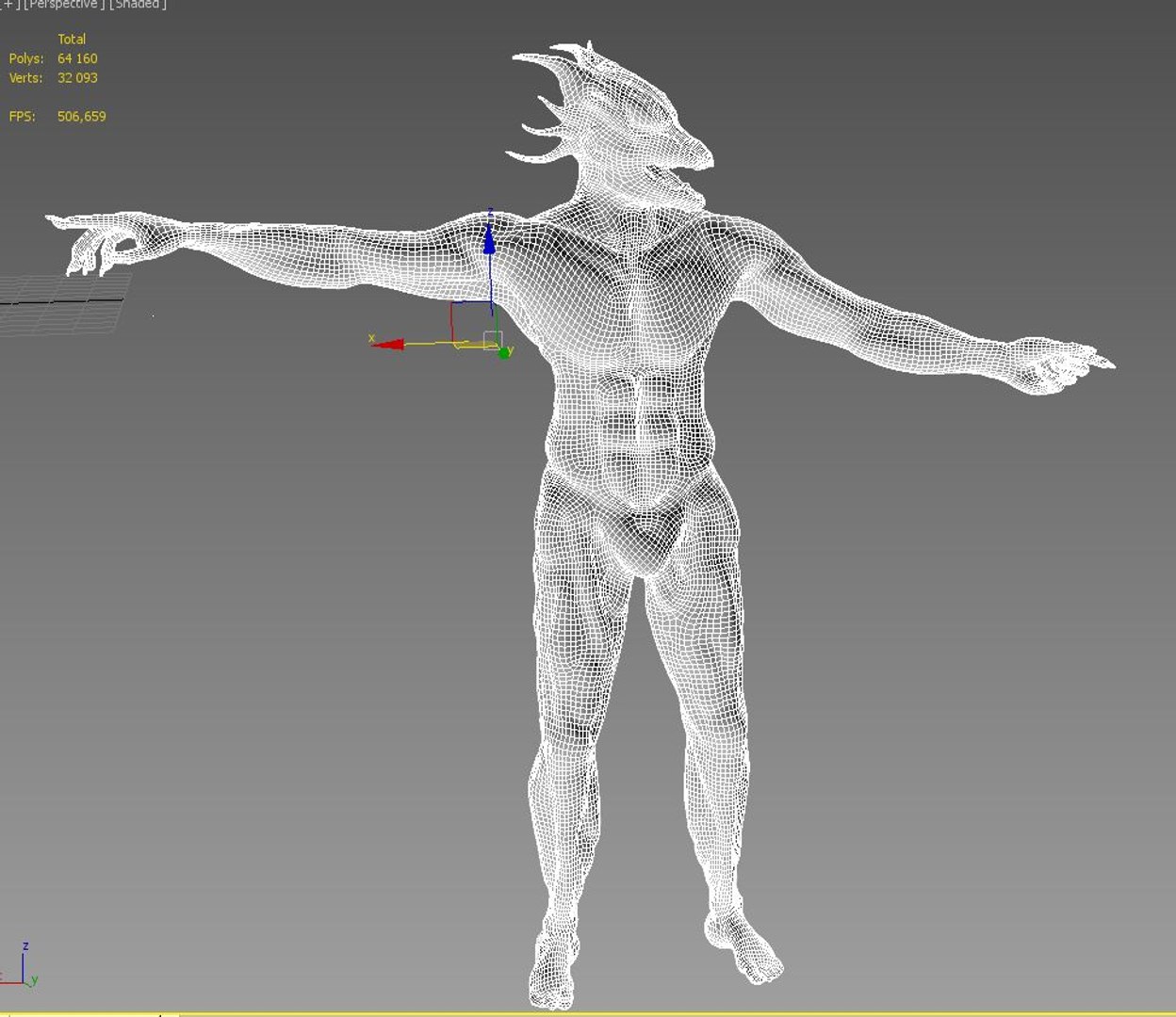 human lizard 3d model