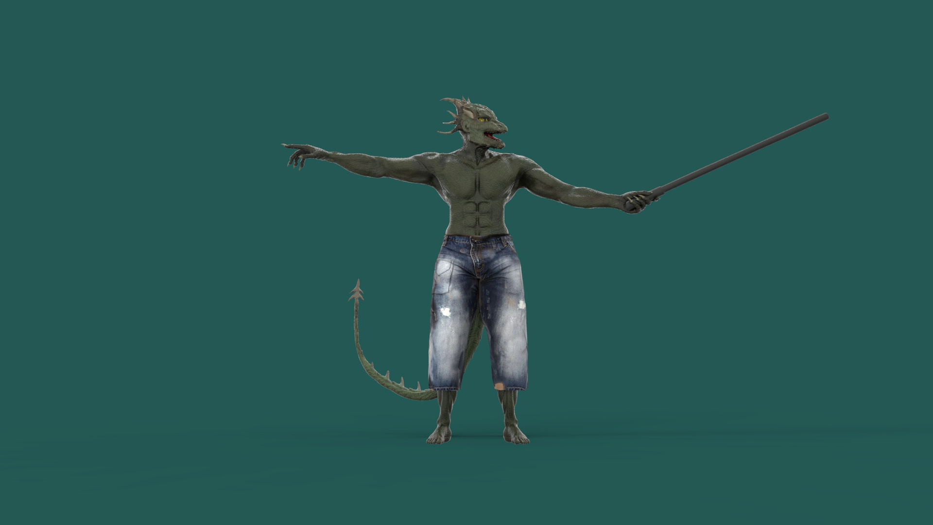 human lizard 3d model