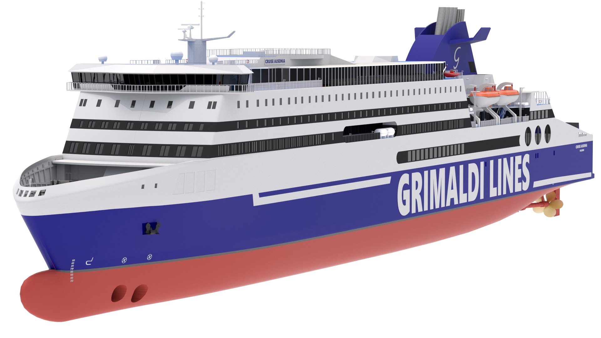 3D Cruise Ausonia - Grimaldi - TurboSquid 1693513