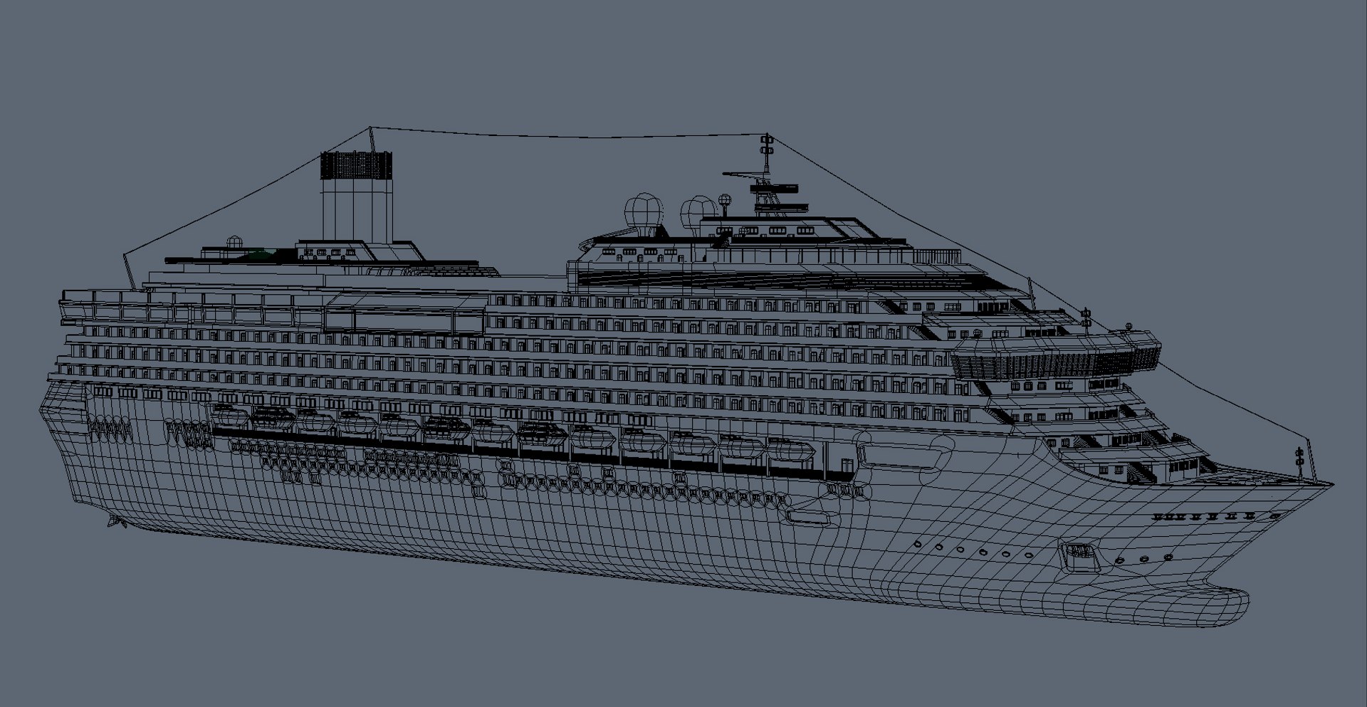 cruise ship 3d obj