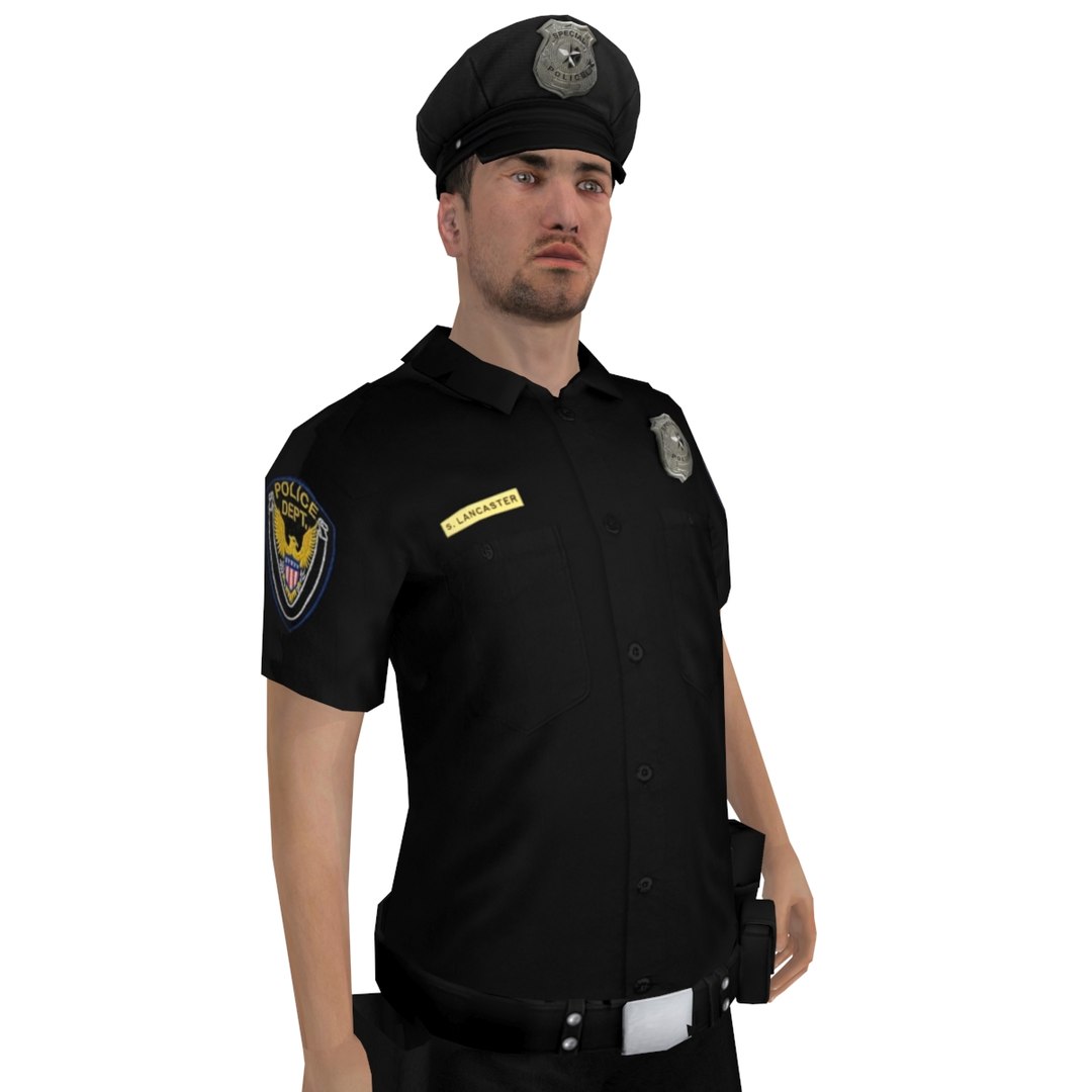 3d Rigged Police Officer