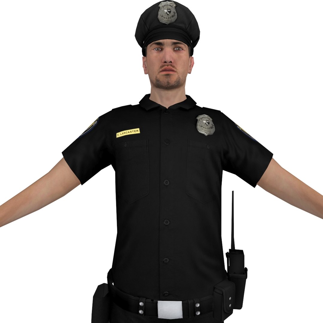 3d Rigged Police Officer