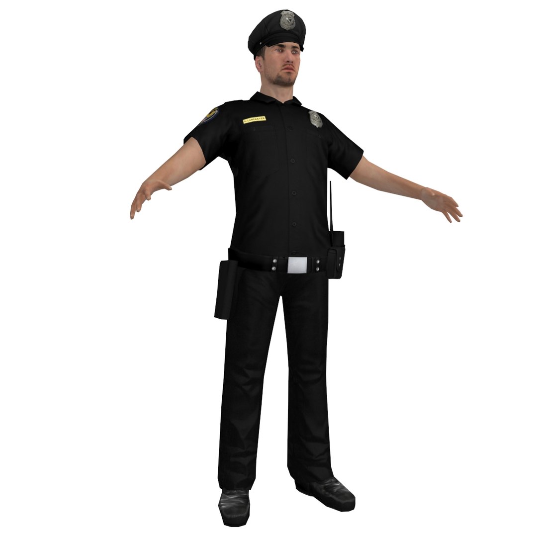 3d Rigged Police Officer