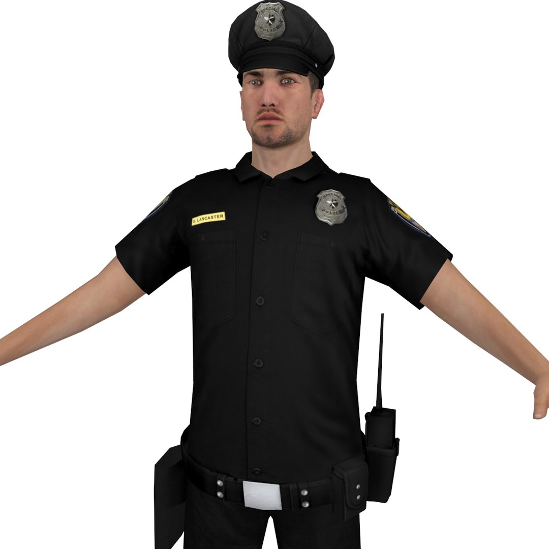 3d Rigged Police Officer
