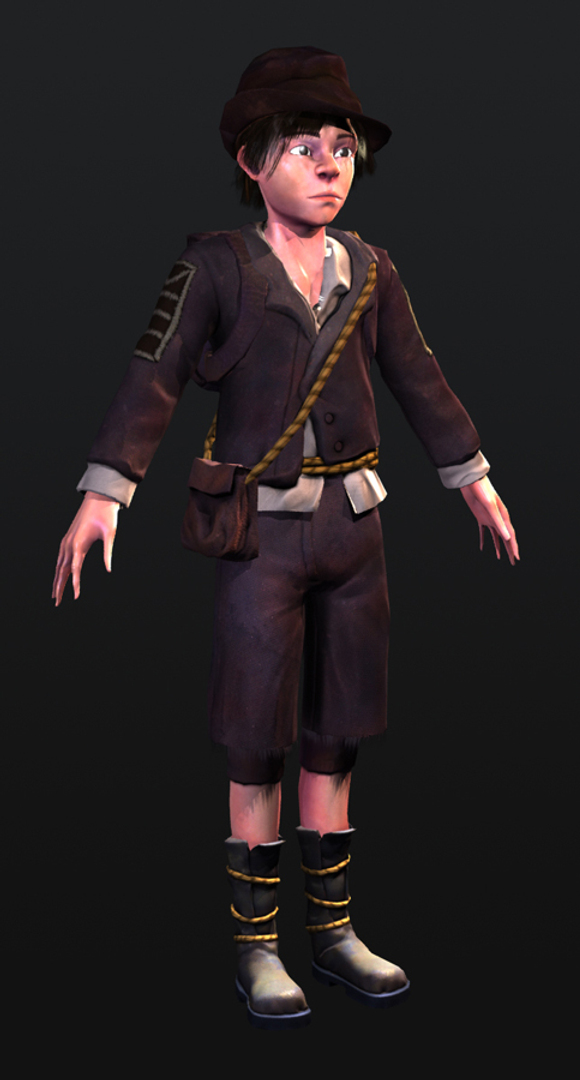 3d child boy model
