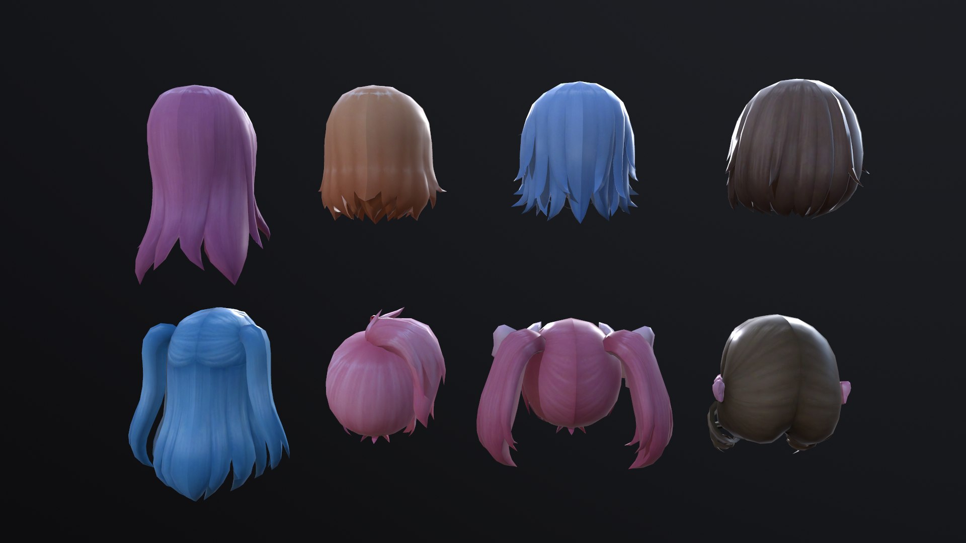 3D Hair Style 08 - TurboSquid 2176263