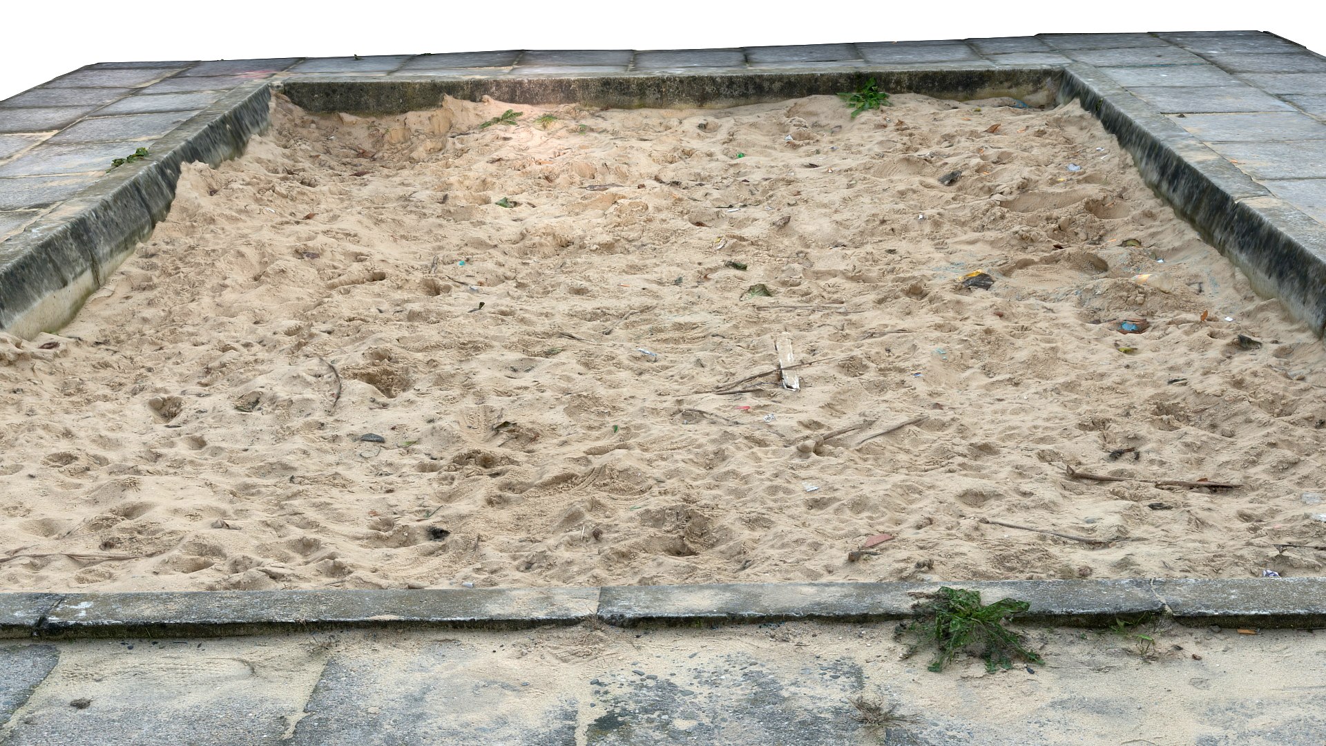 realistic sandpits scan 3d model