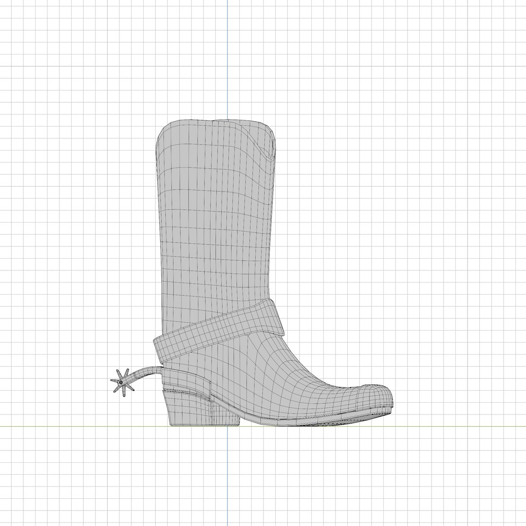 3D Black Cowboy Boots - TurboSquid 2270980