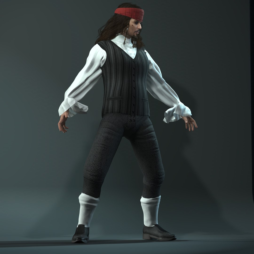 3D Model Johnny Depp 3D Model Low-poly 3D Model - TurboSquid 2268954