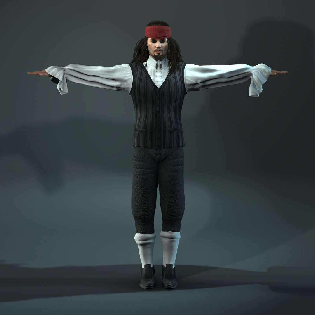 3D Model Johnny Depp 3D Model Low-poly 3D Model - TurboSquid 2268954