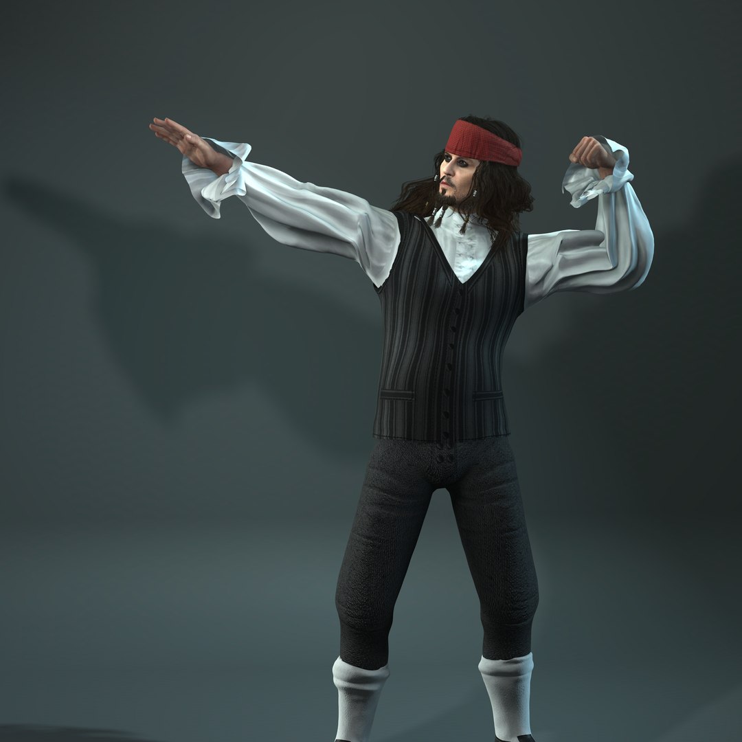 3D Model Johnny Depp 3D Model Low-poly 3D Model - TurboSquid 2268954