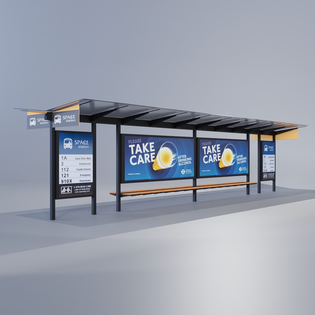 3D Bus Stationusstation Model - TurboSquid 2346257